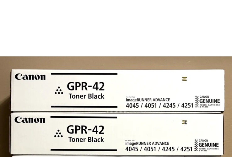 2-pack Genuine Canon GPR42 4791B003 Black Toner Cartridge iR-ADV 4045 ...