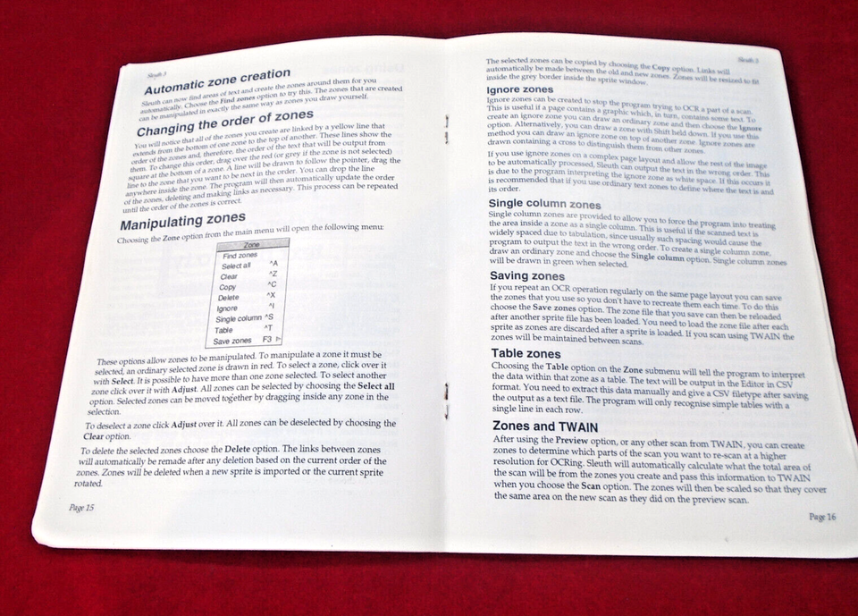 Sleuth 3 Ocr Utilisateur Manuel pour Acorn Risc OS Par BEEBUG 1998 | eBay