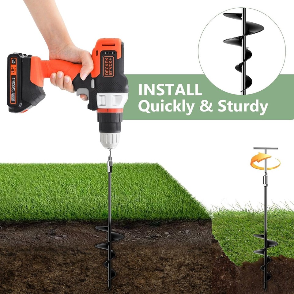 18" Long Ground Anchor, Heavy Duty Earth Anchors 18 inch Ground Anchors ...