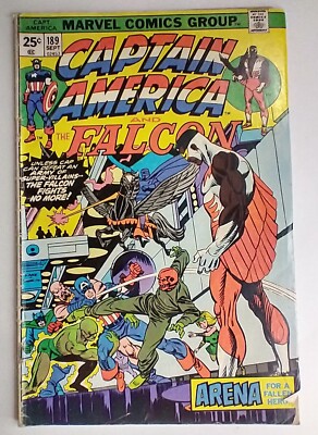 Marvel Comics Captain America #189 Tony Isabella Story, Frank Robbins ...