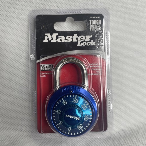 NEW Master Lock Blue Padlock 1530DCM Student Locker Sports Bag Combination | eBay