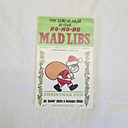 1985 Vintage HO-HO-HO Mad Libs Christmas Fun Activity Story Book Used ...