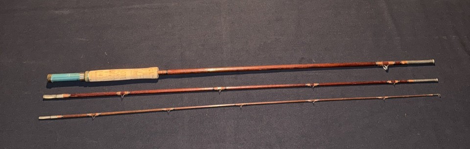 Vintage Fly Rod Early Fiberglass Cork Handle 9ft 3 Piece Unknown Maker ...