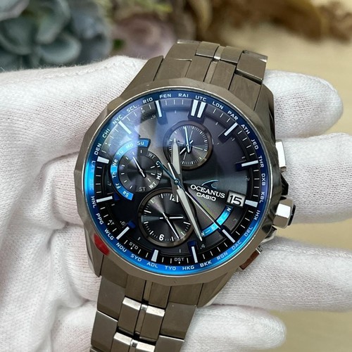 Reloj para hombre CASIO OCEANUS Manta OCW-S3000-1AJF Solar Radio esfera ...