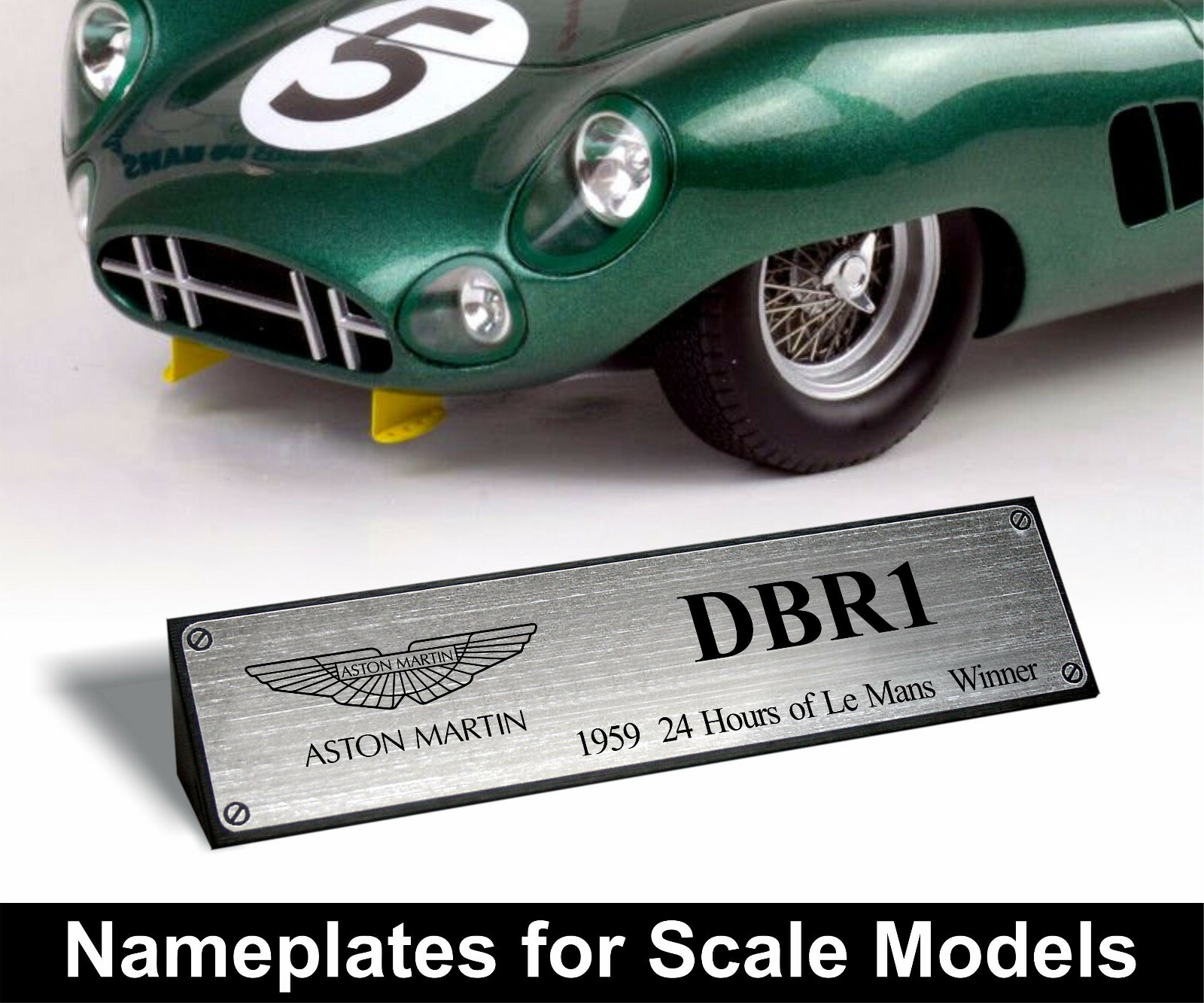 Nameplate 1/18 Aston Martin DB1 DB2 DB2 DB3 DB4 DB5 DBR1 DBR2 DBR6 DBR9 ...