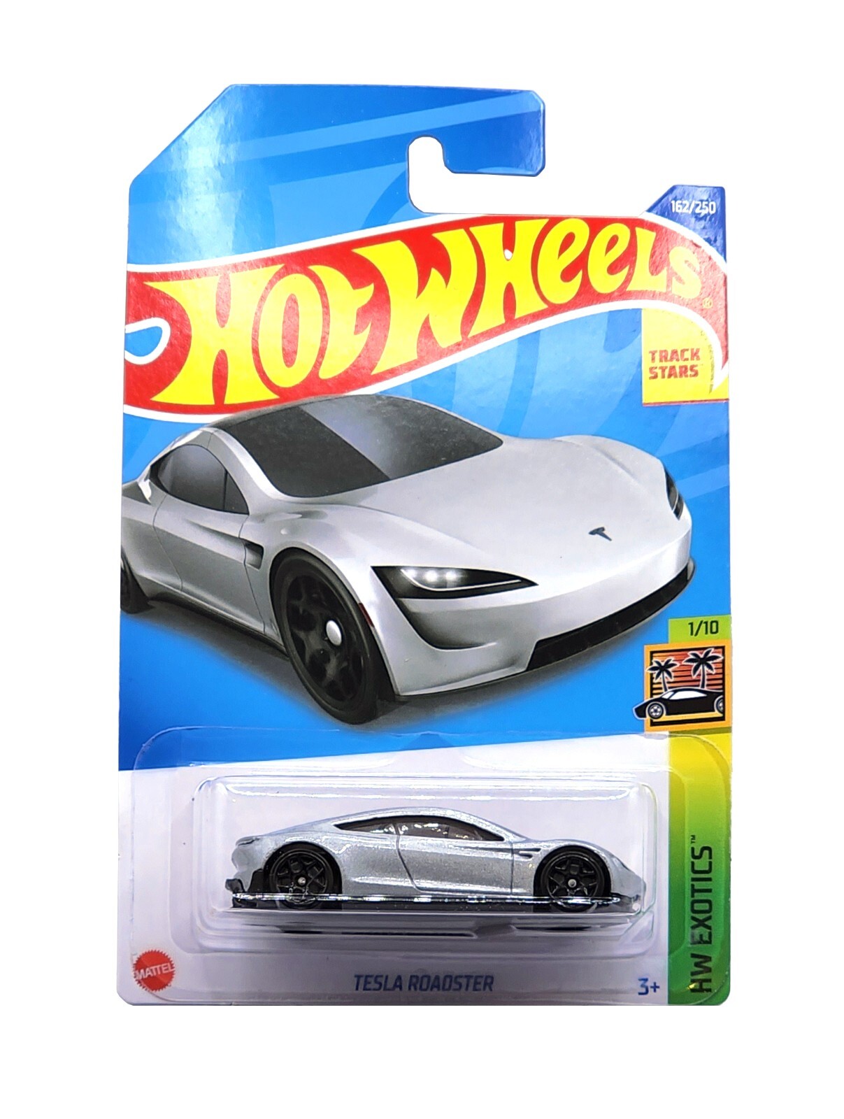 Hot Wheels Silver Tesla Roadster Kids Model Diecast Toy Car 1:64 HCV04 ...