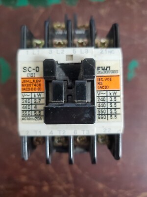 FUJI ELECTRIC SC-0(13) SC13AA 13Amp Contactor 100-110VAC Coil (TA33MS ...