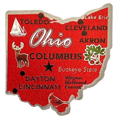 Ohio The Buckeye State Foil Fridge Magnet | eBay