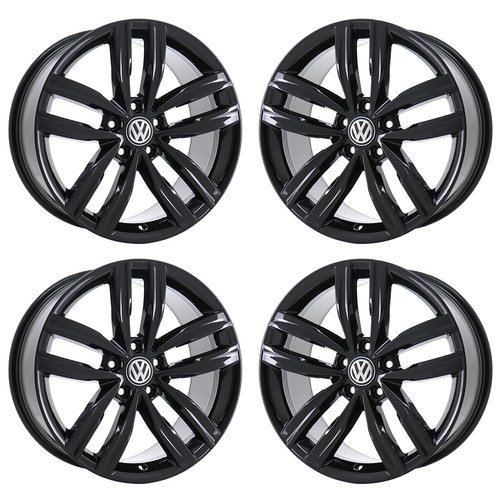 18" VOLKSWAGEN PASSAT GLOSS BLACK WHEELS RIMS FACTORY OEM 69929 2012 ...