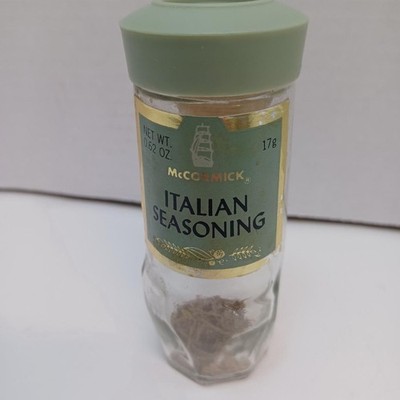 McCormick Schilling Glass Spice Jar Italian Seasoning Vintage Avocado ...