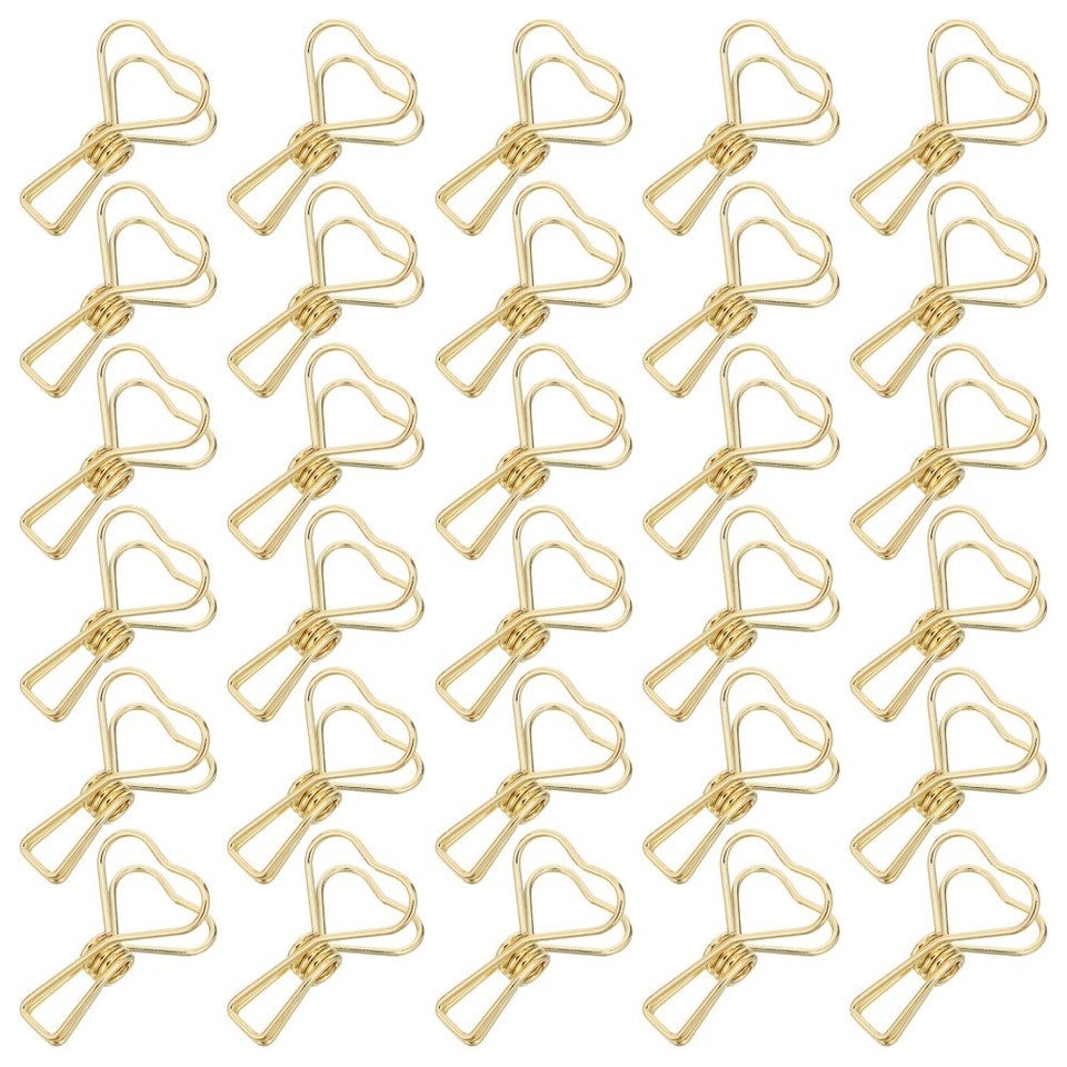 Metal Heart Shaped Paper Clip - Bag Clip for Chips - File Folder Clamp ...