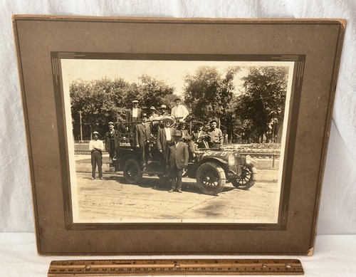 ANTIQUE SUTHERLAND IOWA FIRE DEPARTMENT TRUCK ENGINE REAL PHOTO CABINET ...