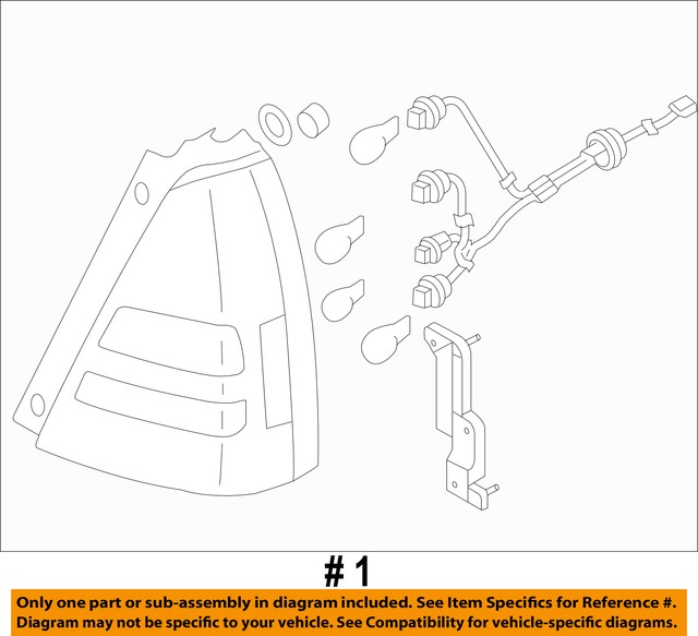 OEM Subaru Forester Right Passenger Side Halogen Tail Lamp 84201SA160 ...