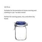 Fido Square Jar 33.75 Ounce Clear Glass with Blue Lid Airtight Storage ...
