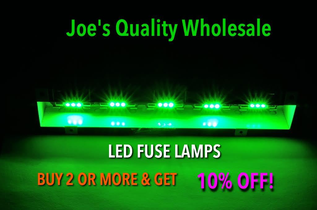 (25)EMERALD GREEN 29MM LED FUSE LAMPS 8V-9090/7070/8080 Sansui 5000X ...