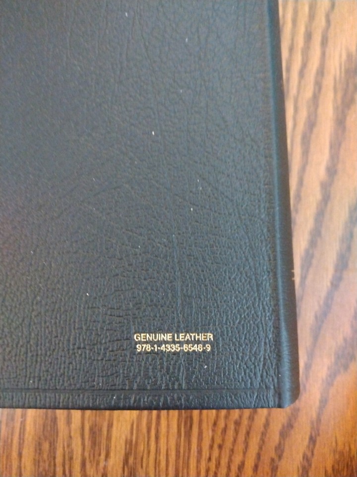 ESV SUPER GIANT Print Bible Black genuine leather ©2001~ 17 point font ...