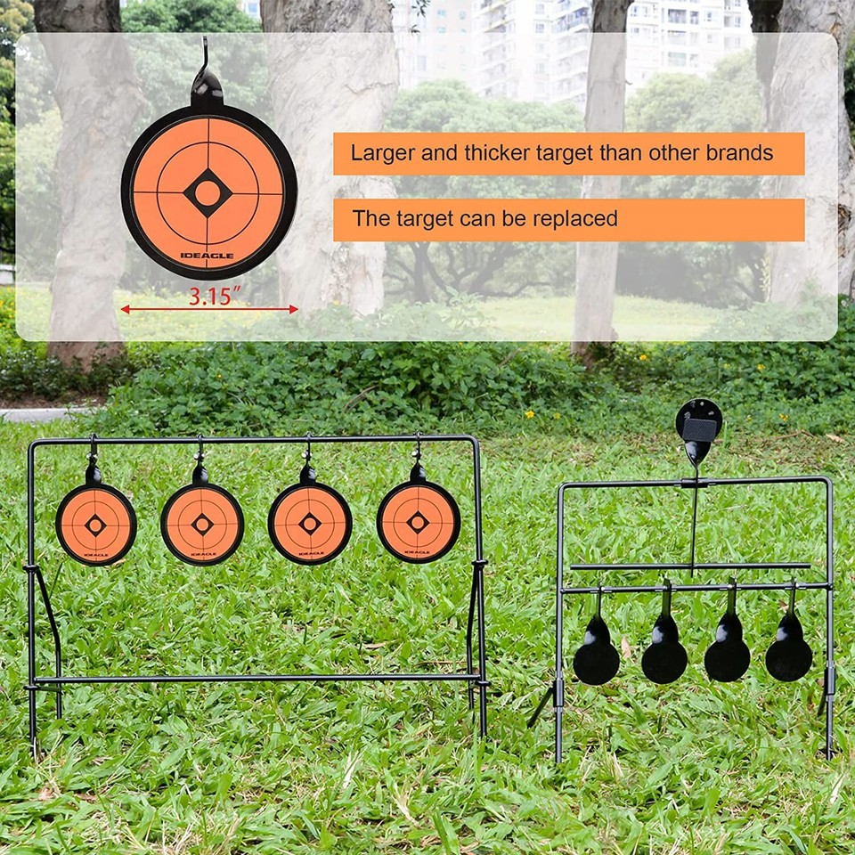 Air Gun Pellet BB Gun Targets, Metal Spinning Target Rated for .177 to ...