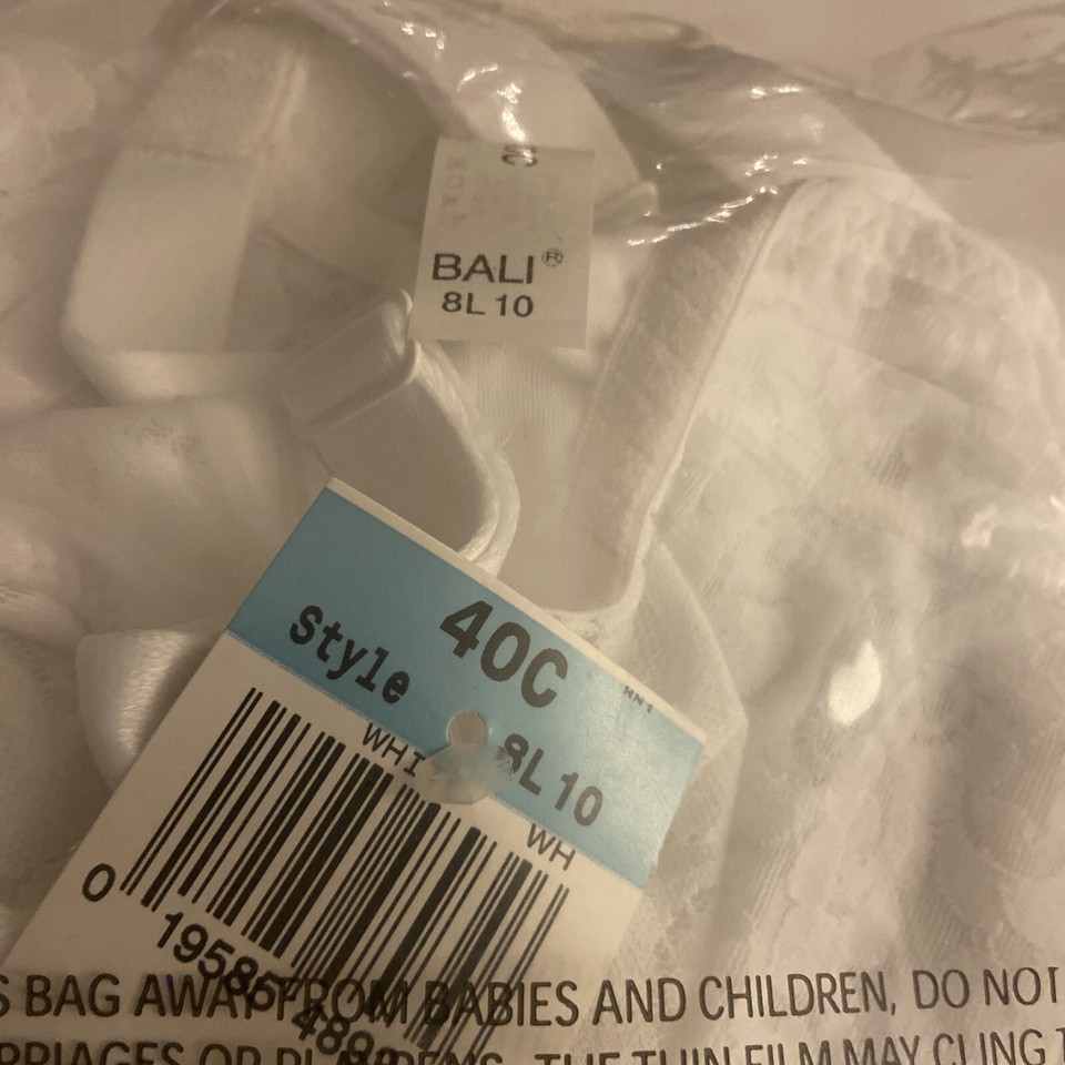 Bali 8L10 Lace 'N Smooth Shaping Body Briefer- White- SZ 40C | eBay