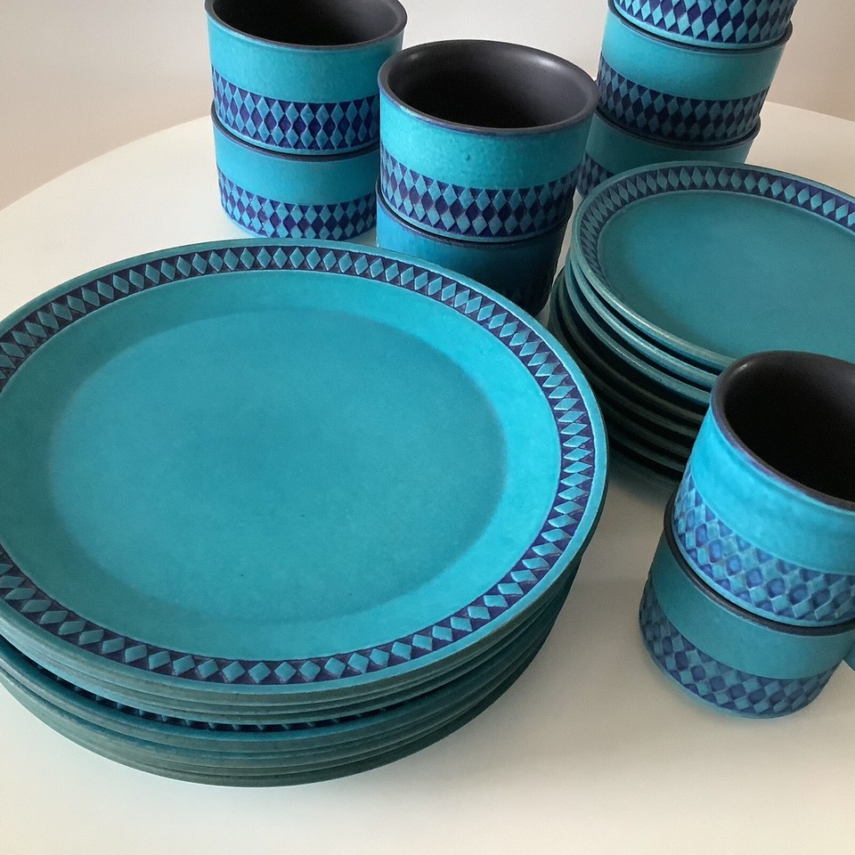Ceramano Hans Welling 43 Piece Sapphire Blue Stoneware West Germany 60s ...