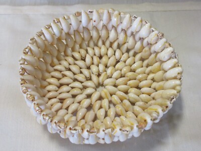 Vintage Cowrie Sea Shell Bowl Decorative Hand Made Beach Decor | eBay