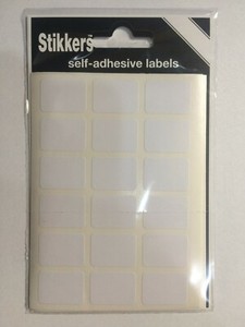 White Small Sticky Labels 16 x 22mm Price Stickers Tags Blank Self ...
