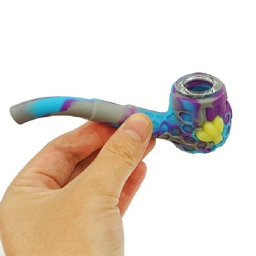 Silicone Smoking Pipe, Classic Vintage Silicone Tobacco Pipes with 9 ...