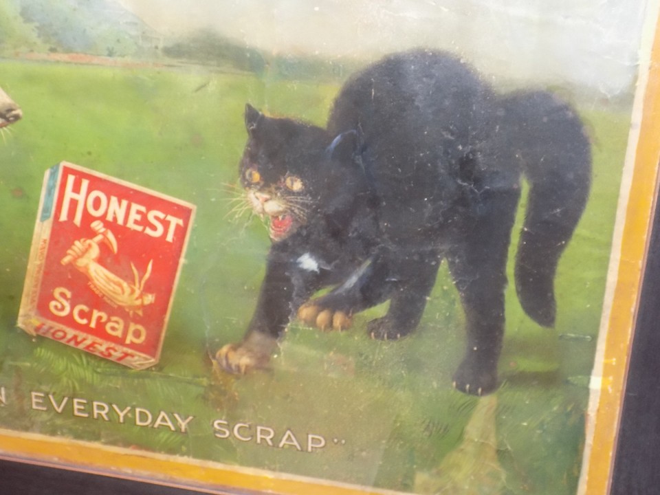 Vintage Honest Scrap Tobacco Paper Advertising Poster in Frame | eBay