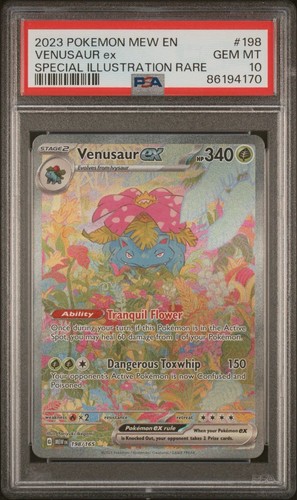 Venusaur ex - 198/165 - SV: Scarlet & Violet 151 - SIR - PSA 10 GEM MT ...