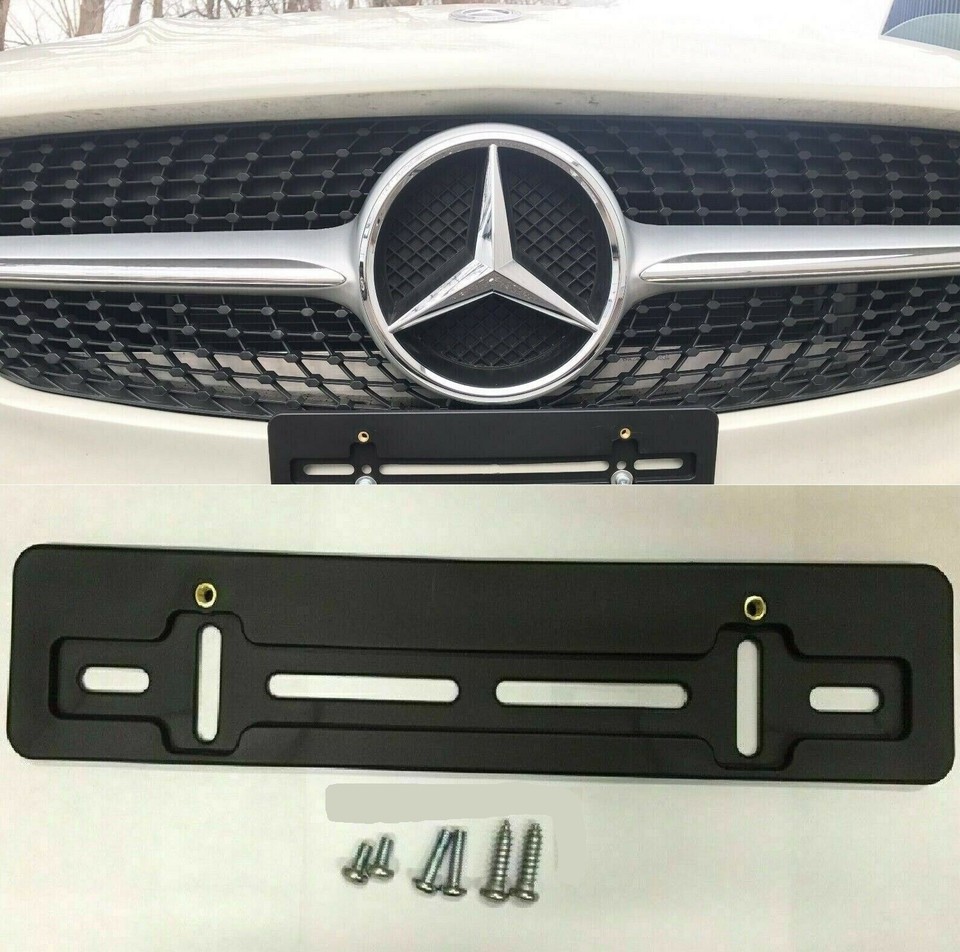 Front License Plate Tag Holder Mounting Bumper Kit Bracket for MERCEDES ...