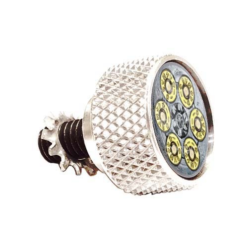 Silver - Billet Aluminum LG Knurled Seat Bolt for Harley - Revlover ...