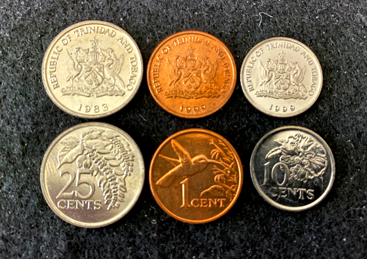 Trinidad & Tobago 3 Coins Set 1, 10, 25 Cents UNC World Coins | eBay