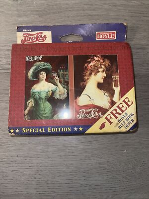 VINTAGE 1997 PEPSI COLA 2 DECKS HOYLE VICTORIAN LADY PLAYING CARDS IN ...