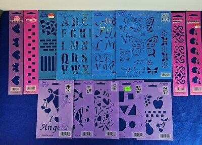 Assorted Plaid Simply Stencils 13 pc Lot | eBay