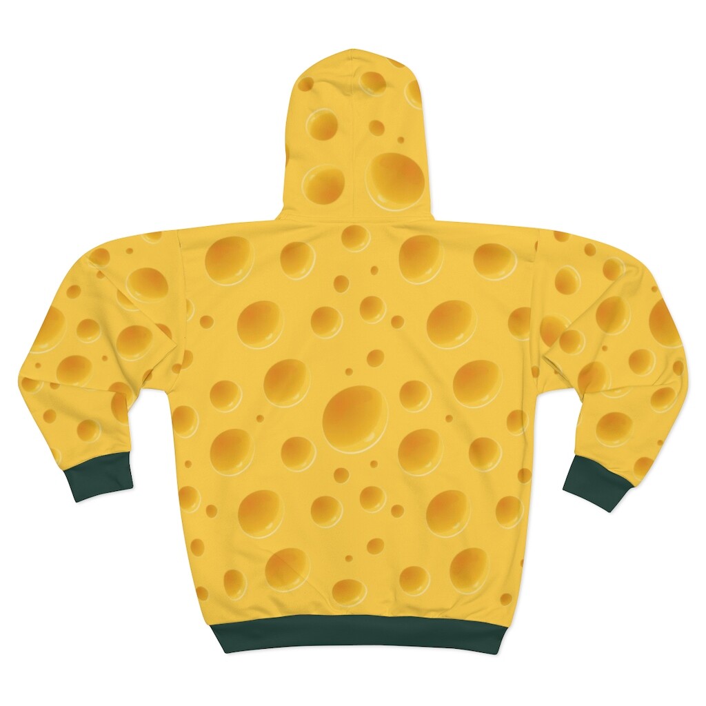 Cheese Hoodie, Green Trim, Unisex Fleece, For Green Bay Packers ...