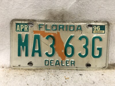 1996 Florida Dealer License Plate | eBay