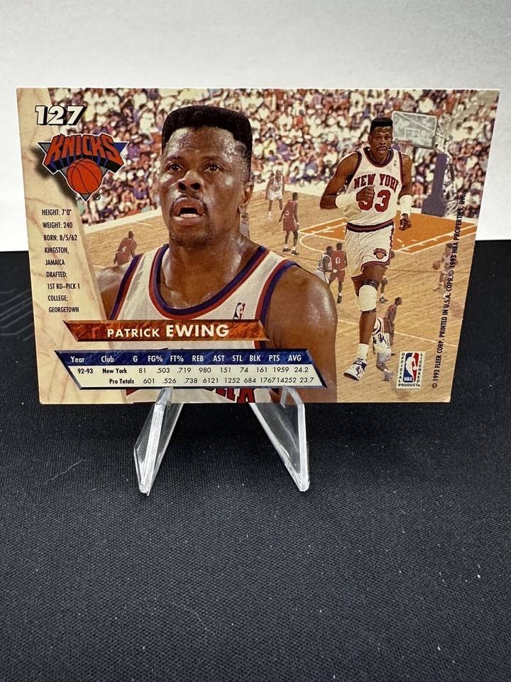 💥1993-94 Fleer Ultra Patrick Ewing #127 Basketball Card New York Knicks ...