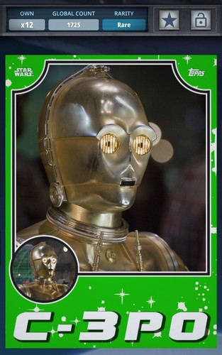 Star Wars Card Trader DIGITAL Throwback Green C-3PO The Force Awakens ...