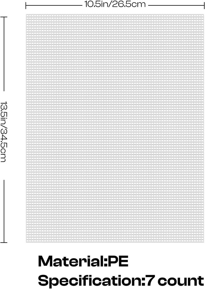 4 Pieces 7 Count Plastic Canvas Sheets 10.5 X 13.5 Inch Plastic Mesh ...
