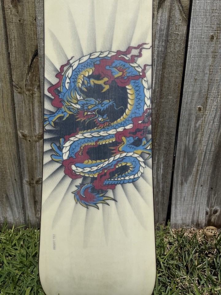 1997 vintage Burton Jim Rippey 54 154 snowboard teal koi fish | eBay