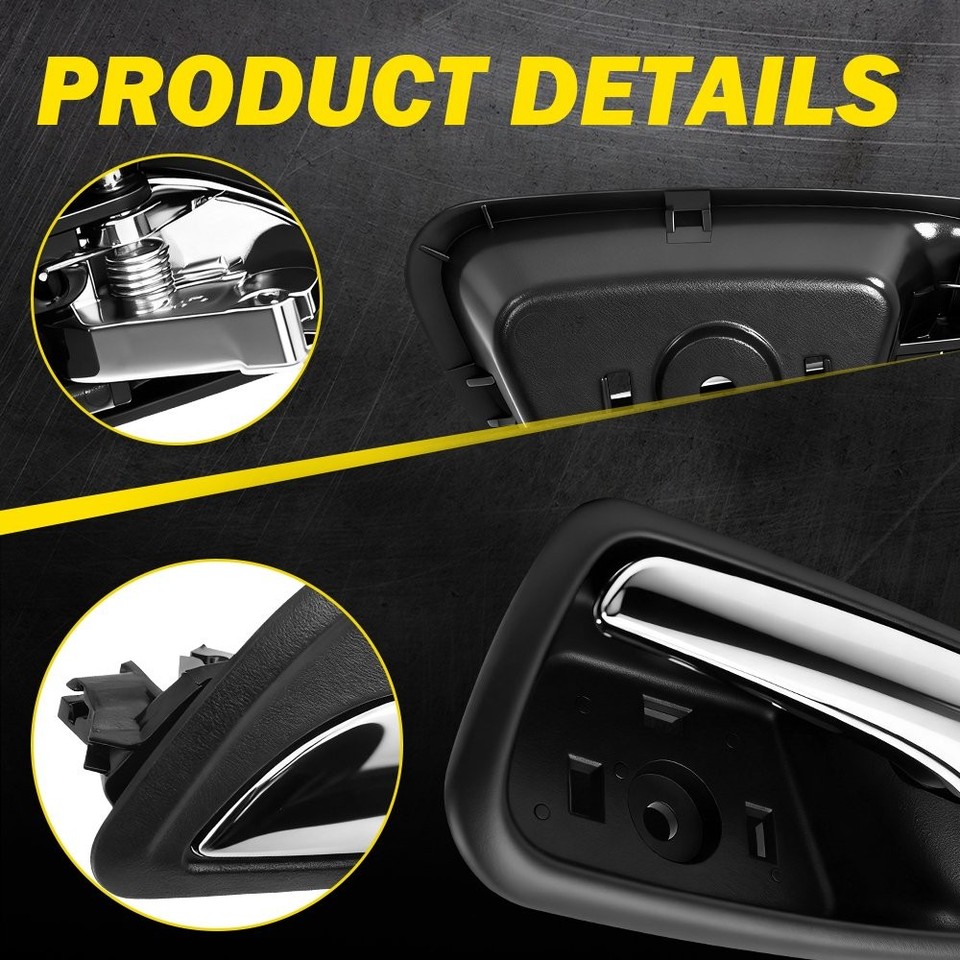 Interior Door Handle Left Right Side Fit 2011-15 Chevrolet Cruze Black ...