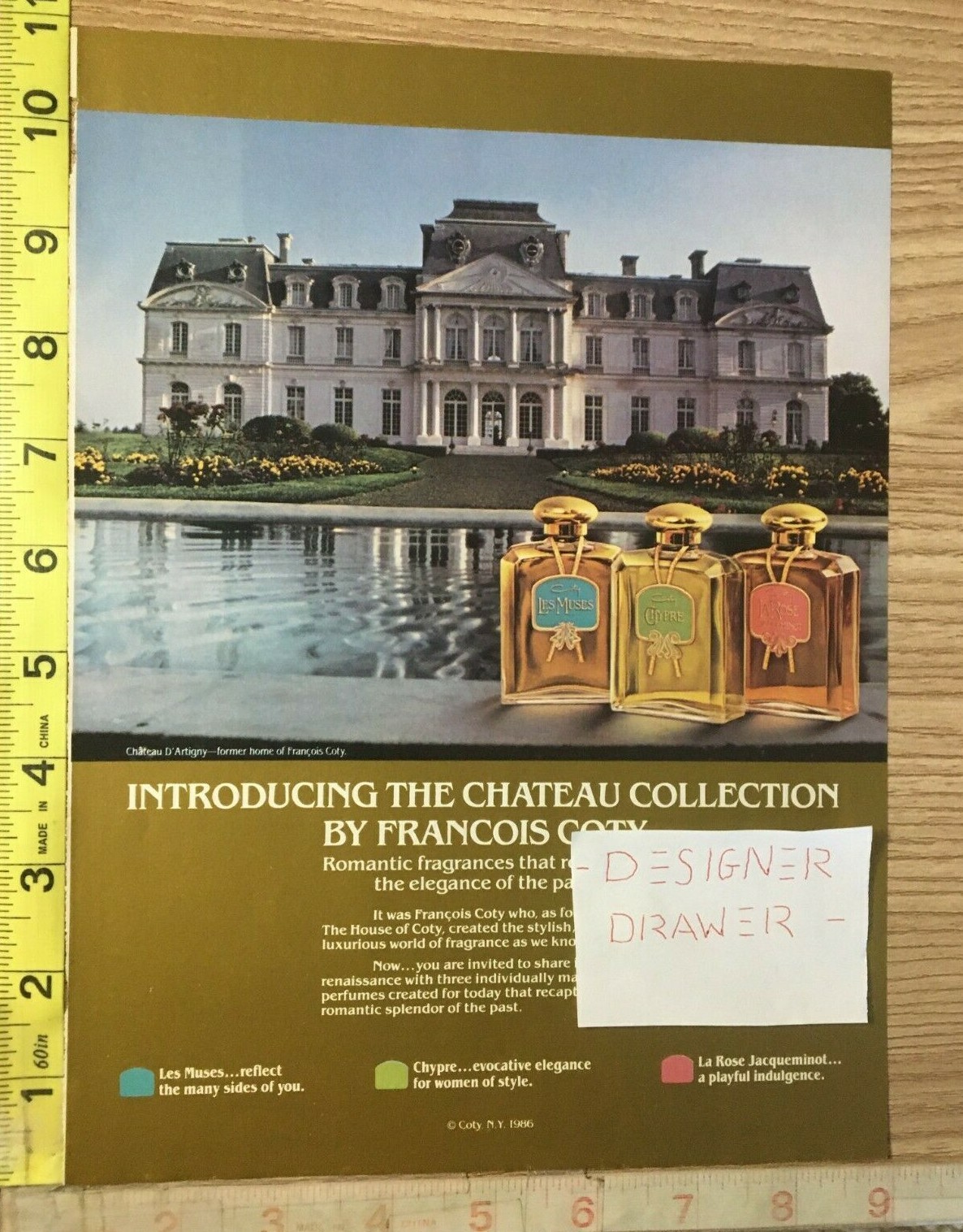 Coty Chateau Fragrance Collection 1986 Product Introduction Vintage ...