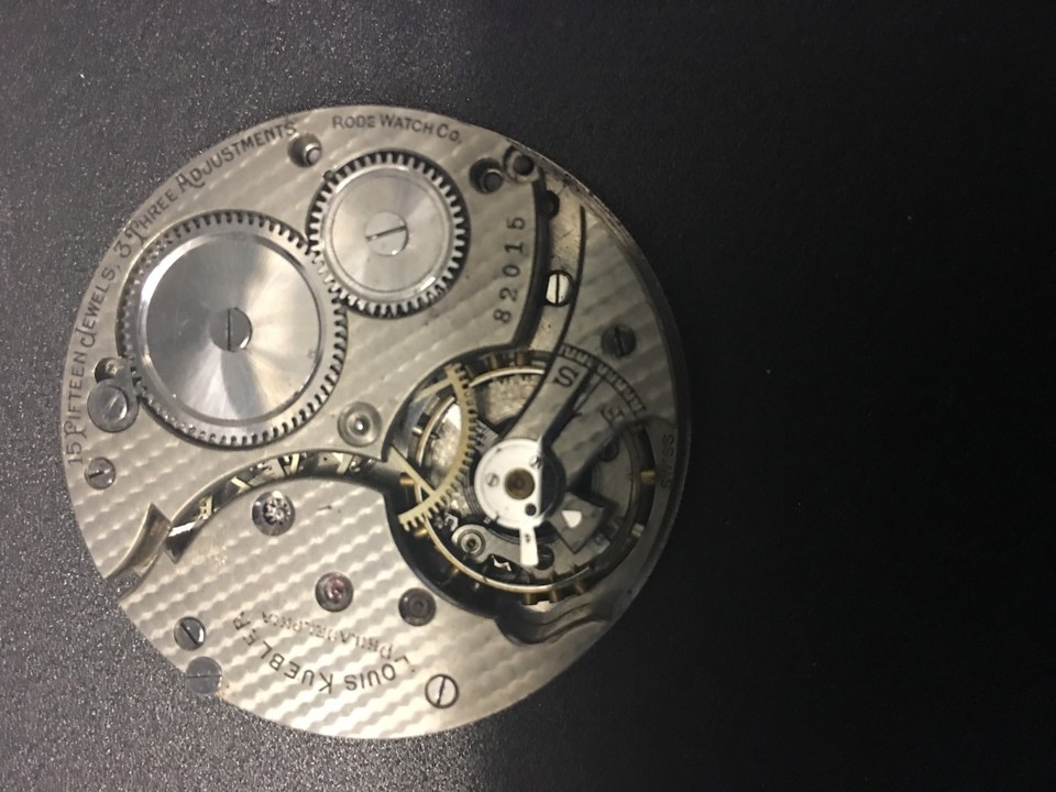 VINTAGE 16 SIZE RODE WATCH CO OPEN FACE POCKET WATCH MOVEMENT FOR ...