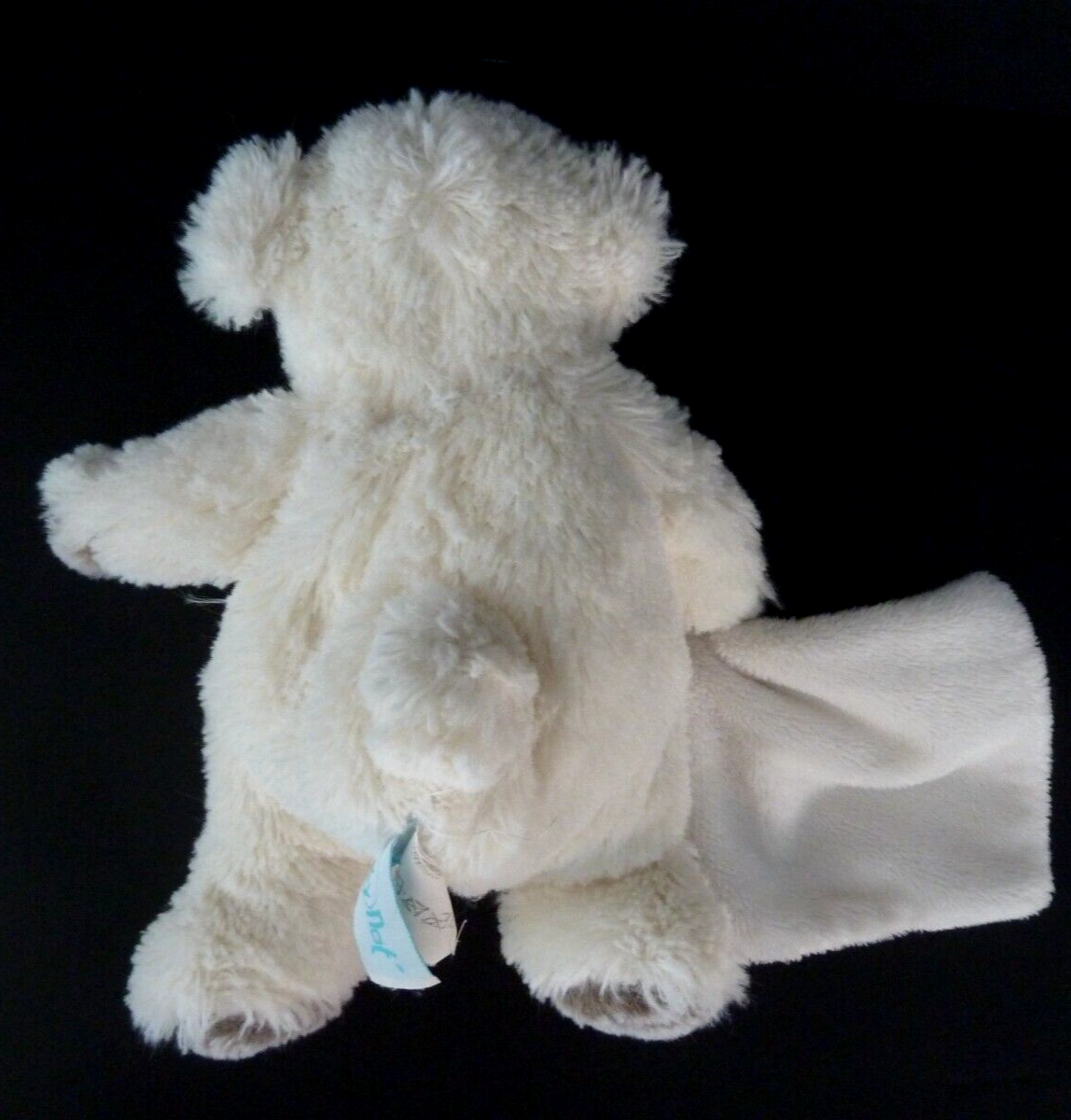 *. DOUDOU BABY NAT' OURS LES FLOCONS MOUCHOIR BLANC rond marron beige ...