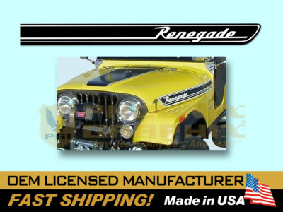 1972 1973 Jeep Renegade CJ5 Decals Stripes Graphics Kit 2-COLOR Hood ...