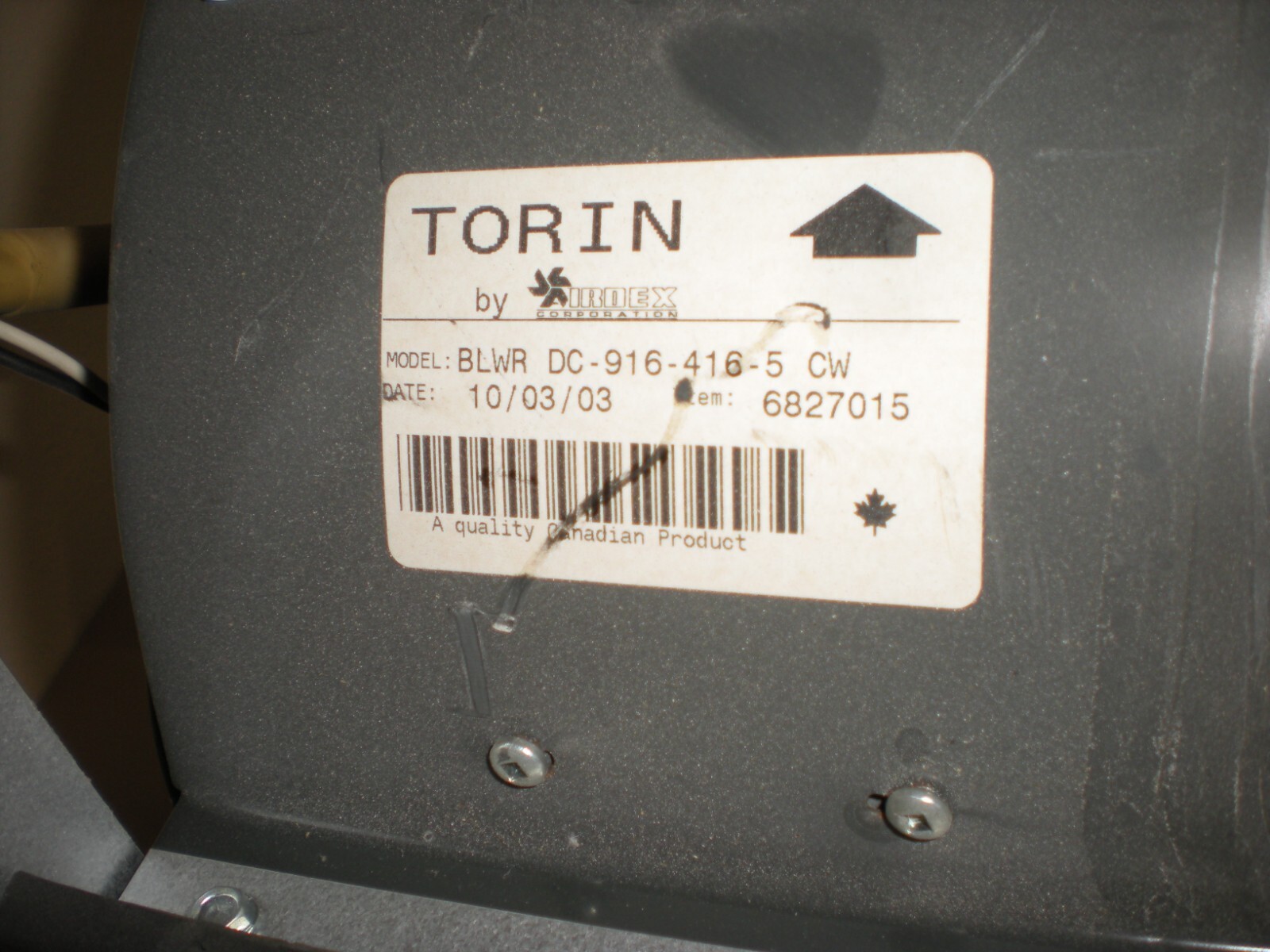 Airdex Torin 6827015 Evaporator Blower - 208-230V - 1075RPM | eBay