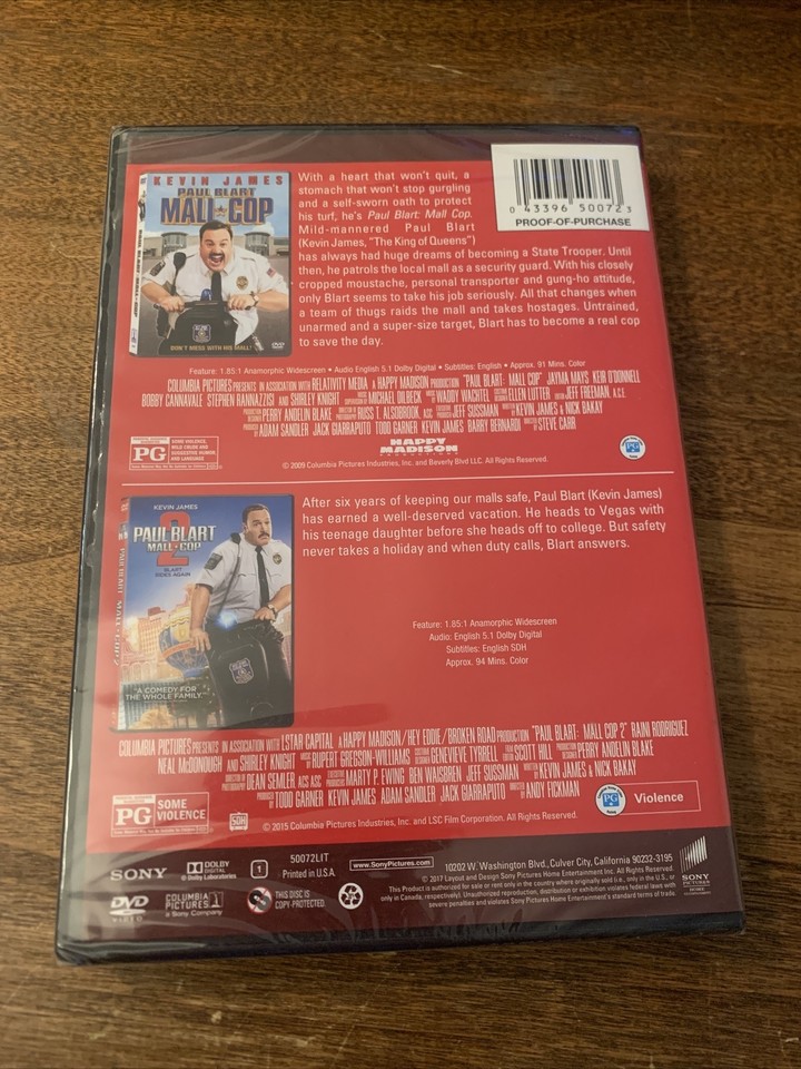 Paul Blart: Mall Cop / Paul Blart: Mall Cop 2 (DVD, 2015) Comedy Double ...