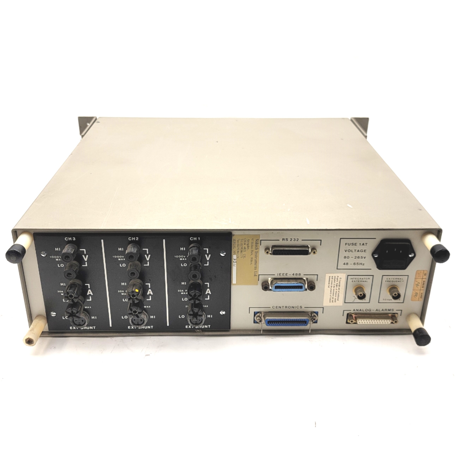 Voltech PM3000 Universal Power Analyzer 3-Channel, 0.5V-2000Vpk, 0.05A ...