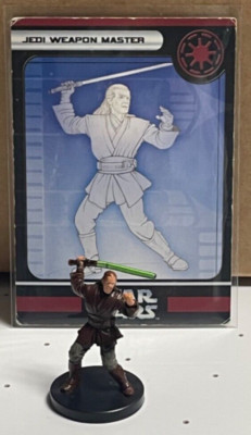 Jedi Weapon Master 28/60 UC CotF SWM Star Wars Miniatures WotC RPG ...