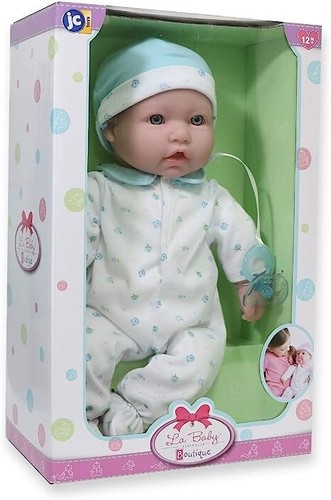 JC Toys, La Baby 16-inch Blue Washable Soft Body Boy Baby Doll with ...