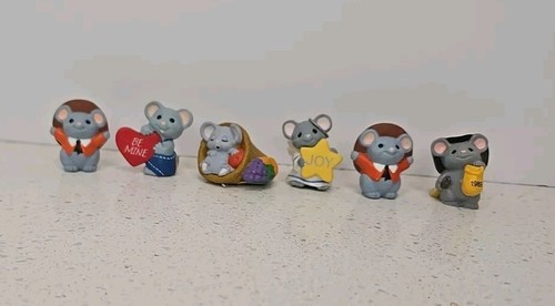 Vintage 80-90's Lot Of 6 Hallmark Merry Miniatures Mice Rare Mixed ...